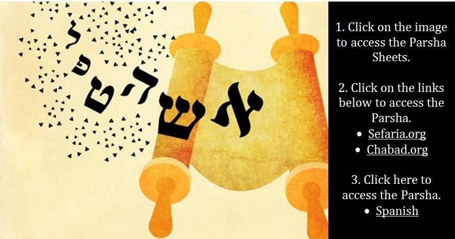 JUDAIC STUDIES - DESIGN & TECHNOLOGY: Weekly Parsha Sheets (Regular)