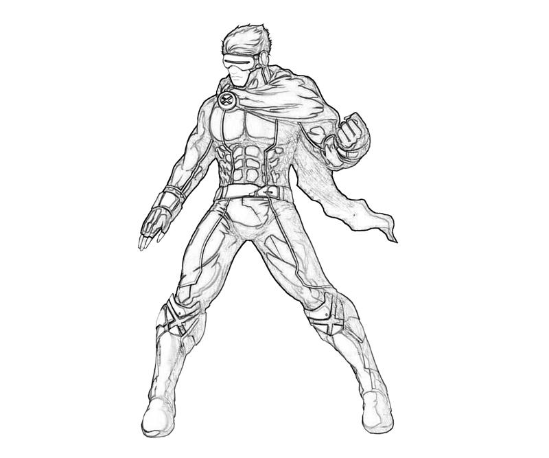 Marvel Cyclops Coloring Pages Sketch Coloring Page