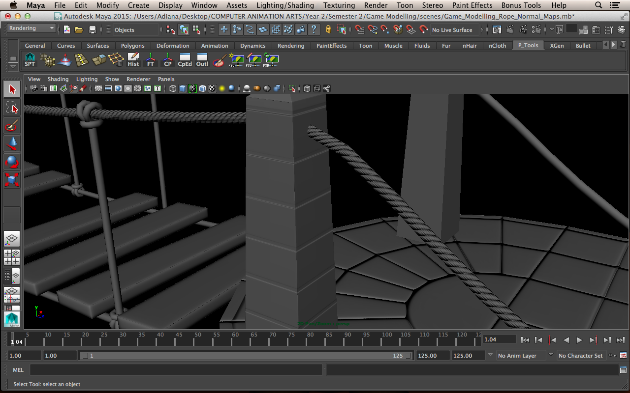 Ayunie Adiana: Pipeline 2: Game Assets Maps Part 2 (Rope Normal Maps)