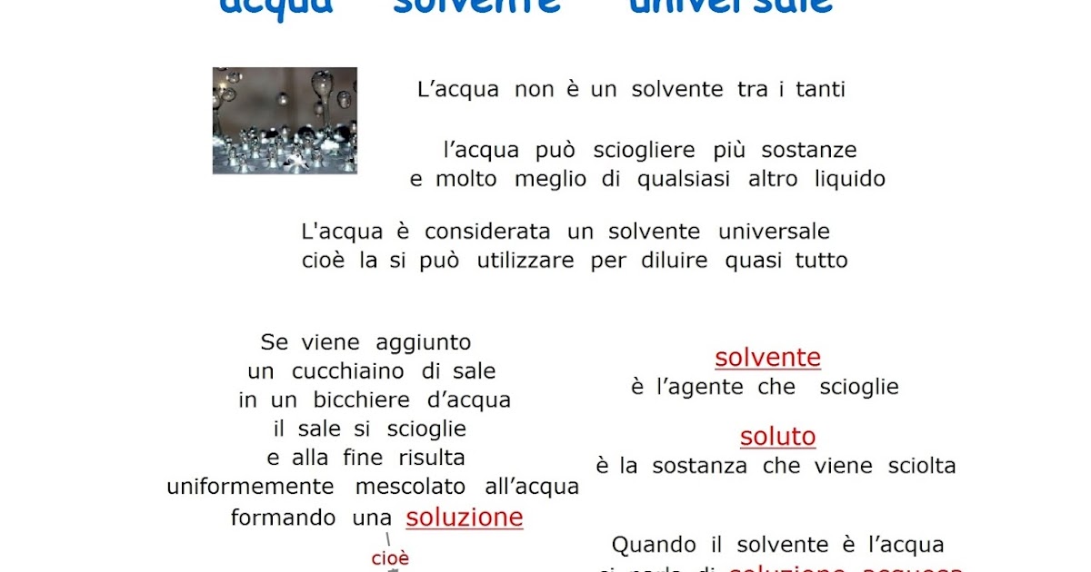 Paradiso delle mappe: Acqua solvente universale