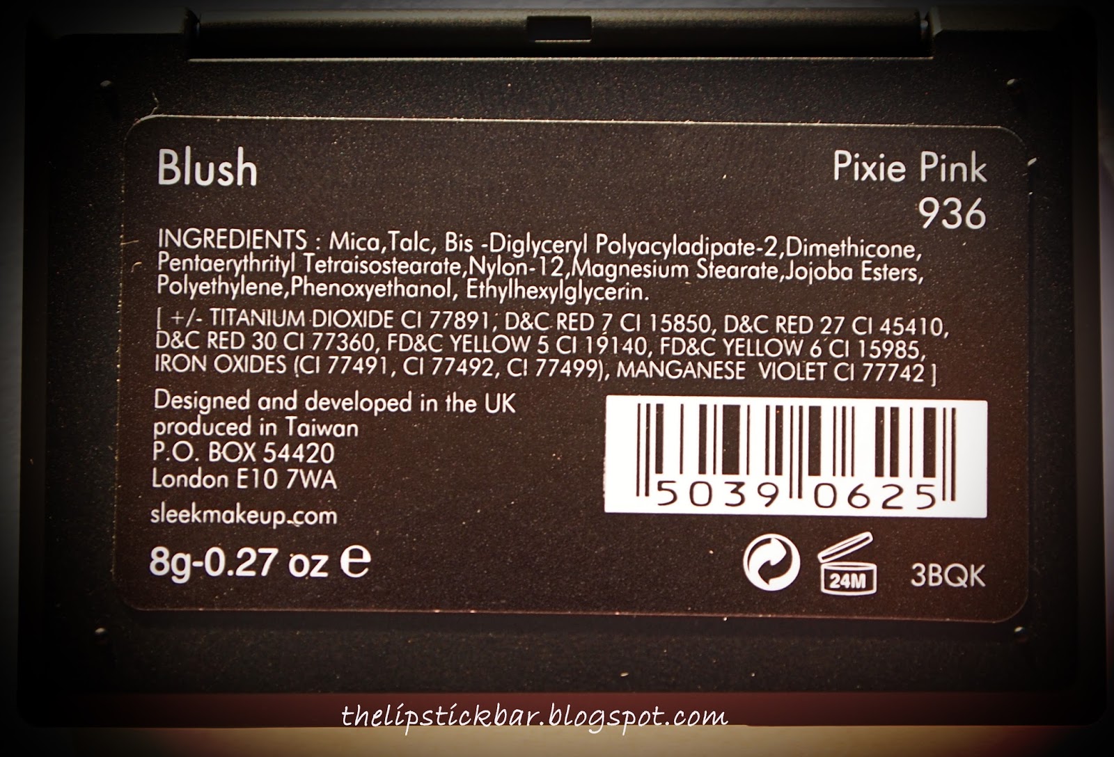 SLEEK BLUSH- PIXIE PINK - The Lipstick Bar