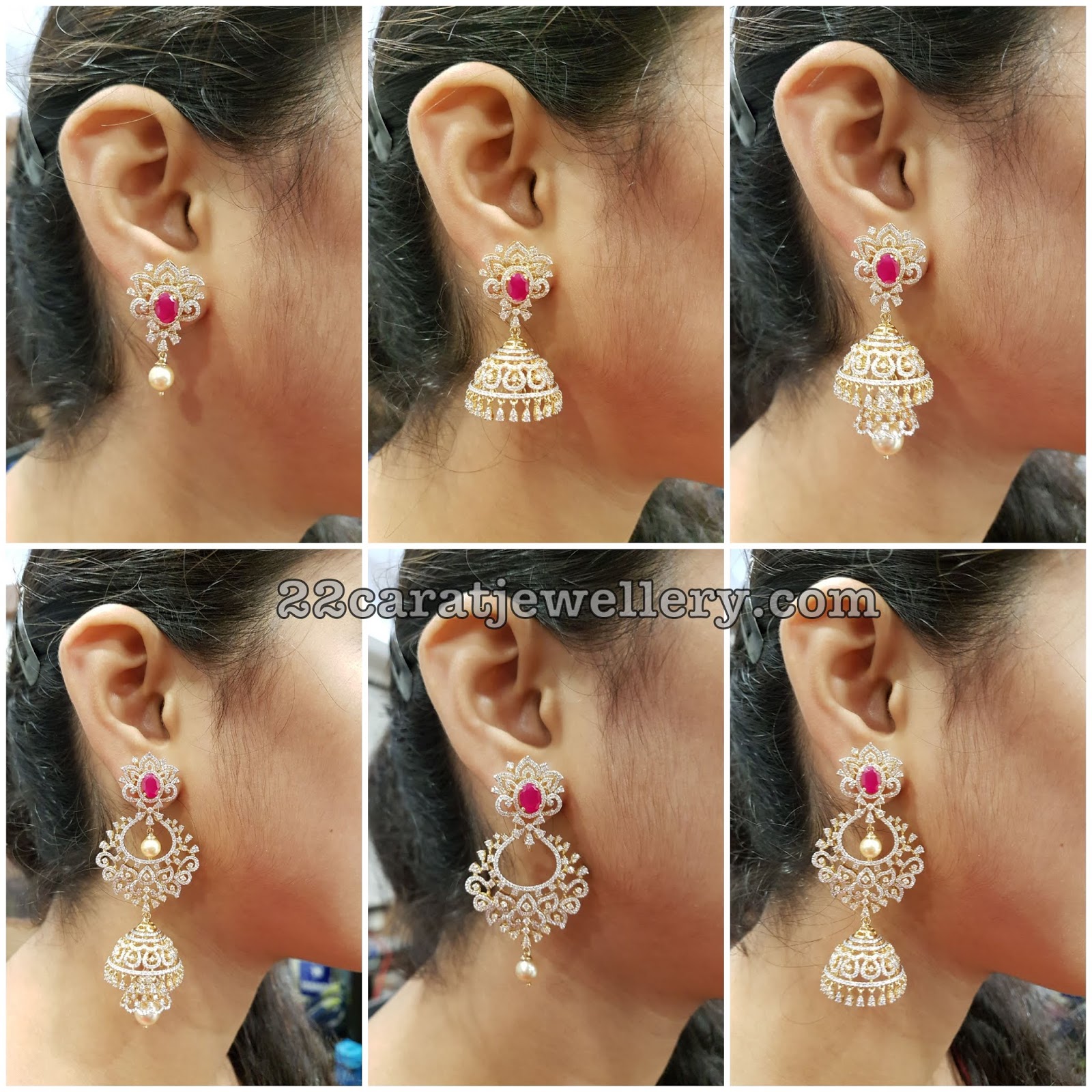 Multipurpose Spectacular Diamond Jhumkas - Jewellery Designs