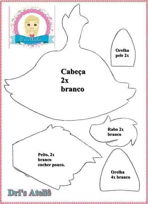 Gata Marie Molde para Feltro - Feltro e moldes para artesanato