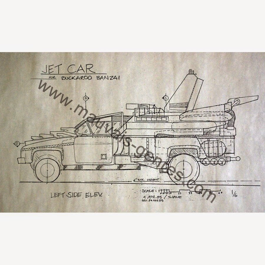 See What the Jet Car Almost Looked Like in BUCKAROO BANZAI Designs by ...