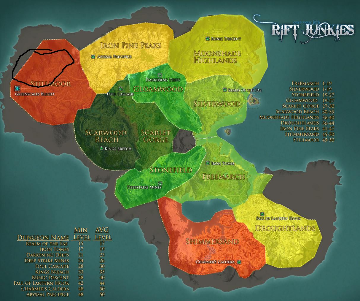 Dirk's Rift blog: Rift Phase 3: Caer Mathos map of caer mathos in stillmoor