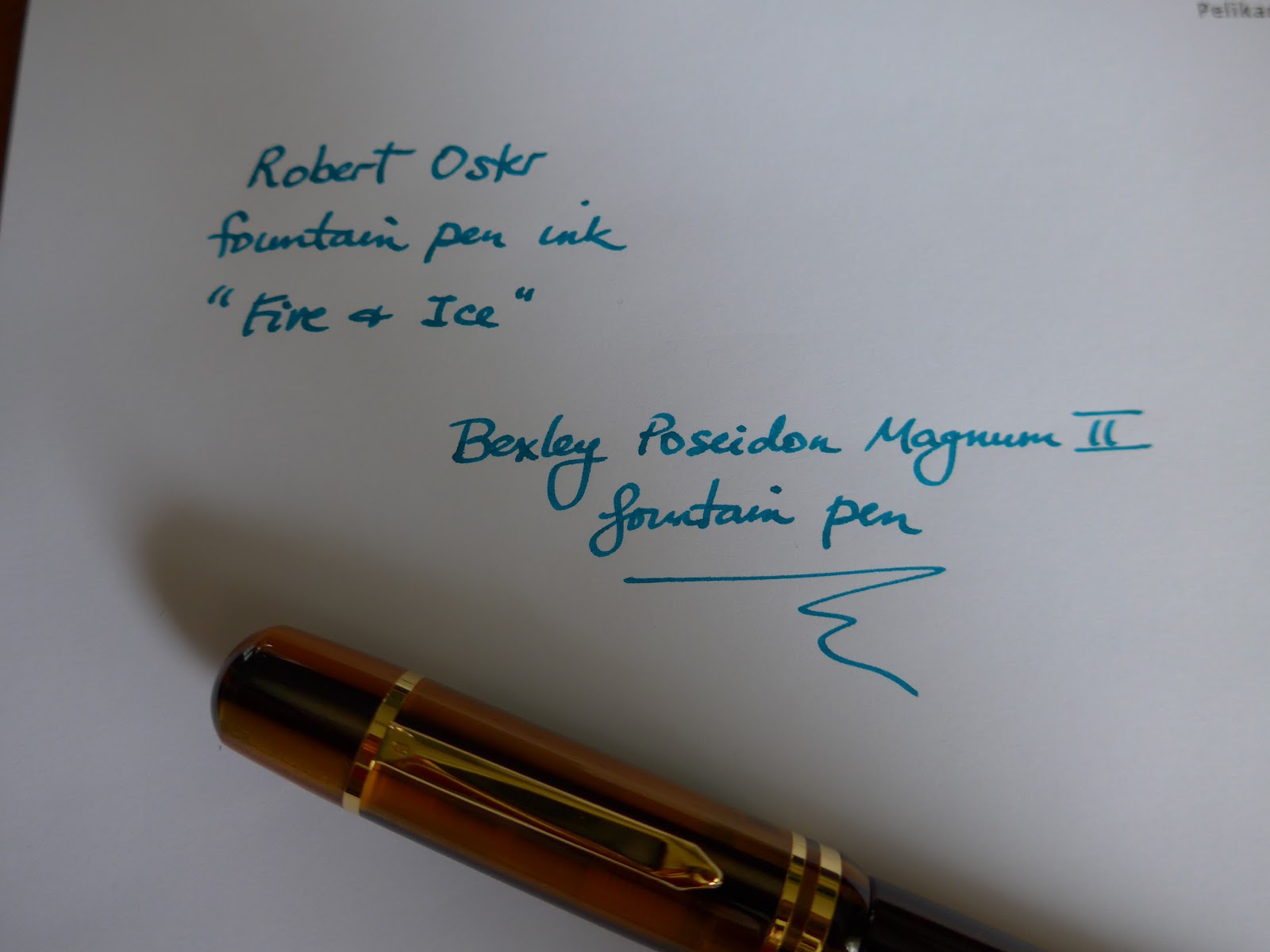 Vancouver Pen Club: Robert Oster "Fire & Ice" fountain pen ink review