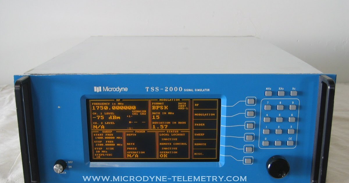 Microdyne Telemetry: Microdyne TSS-2000 Signal Simulator