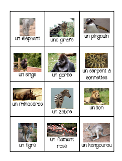 Les Animaux - Zoo Flashcards/WordWallCards/BANG - Primary French ...