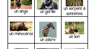 Les Animaux - Zoo Flashcards/WordWallCards/BANG - Primary French ...