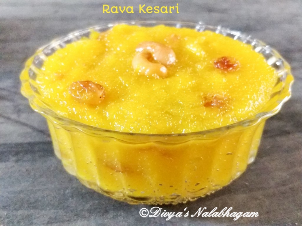 Rava Kesari | Sooji Kesari - Divya's Nalabhagam