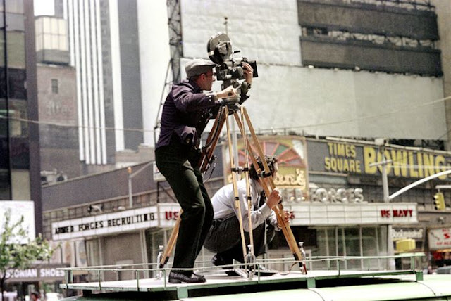 New York - History - Geschichte: Filming on Times Square 1975