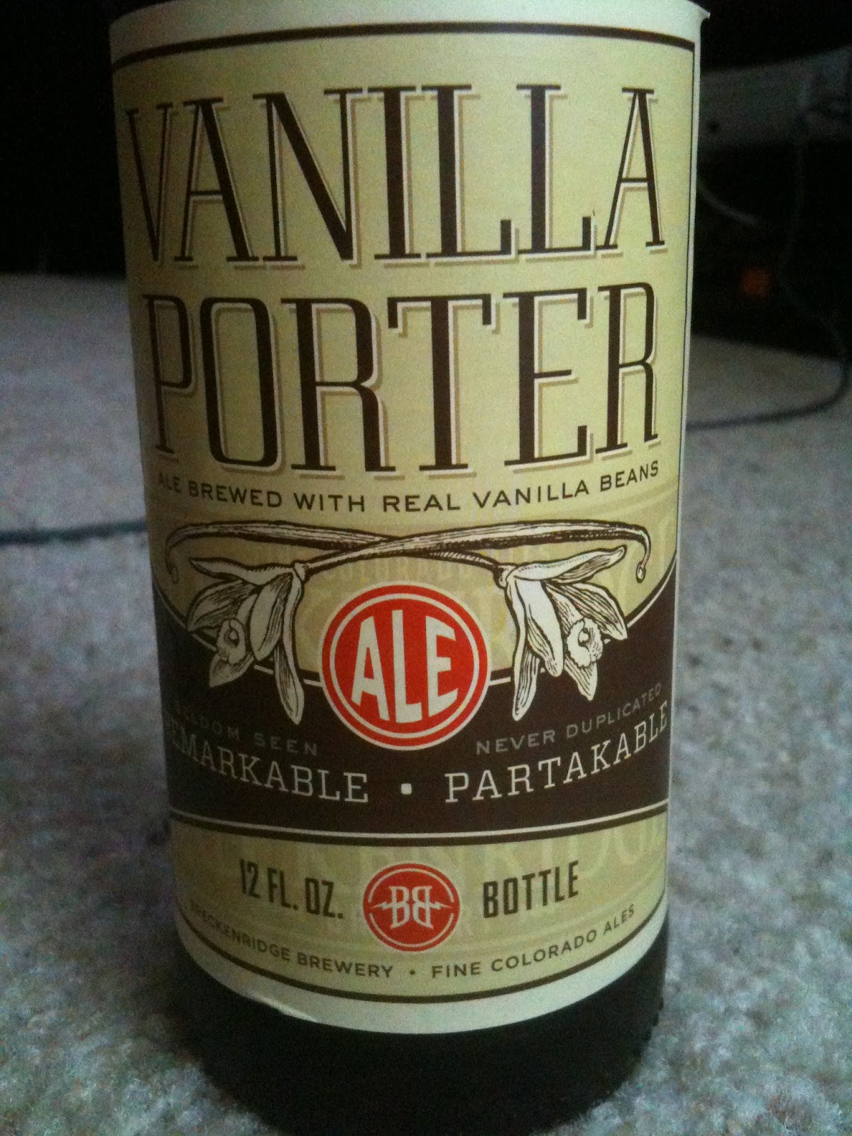 A man and his beer: Breckenridge Vanilla Porter. MMM
