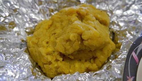 "Machuca" actually refers to the plantain mash or paste.