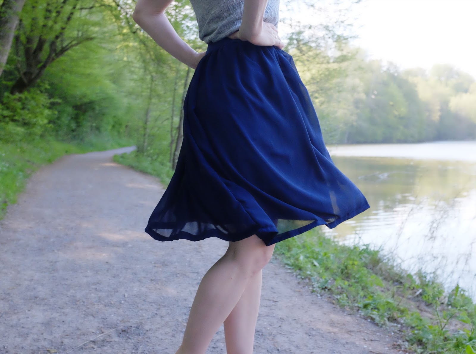 Alltagstauglicher Chiffonrock - Fuchsgestreift