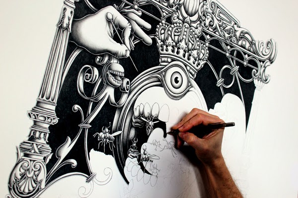 Joe Fenton Art - A Triptych - The Landing 2012 - Panel 1 | Graphic ...