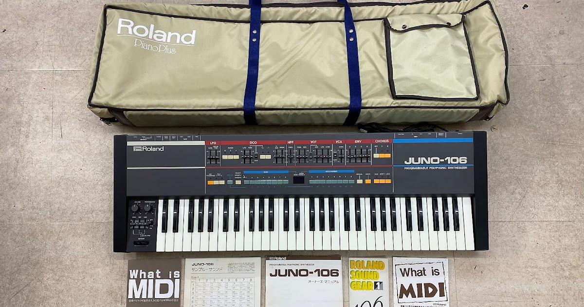 MATRIXSYNTH: Roland Juno-106 with Gig Bag & Docs