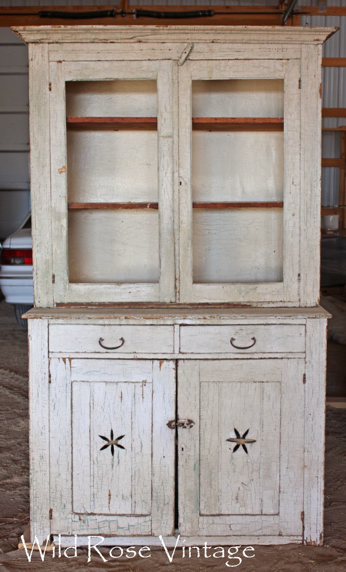 Wild Rose Vintage: Barn Fresh Chippy White Cabinet