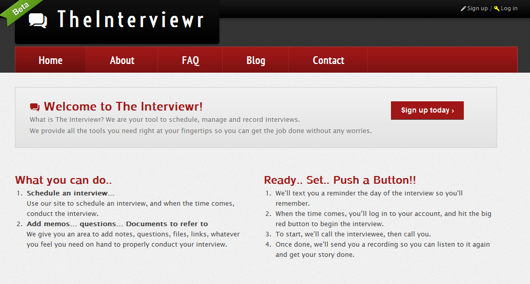 Data and Statistics: Tool for Interview Data Collection
