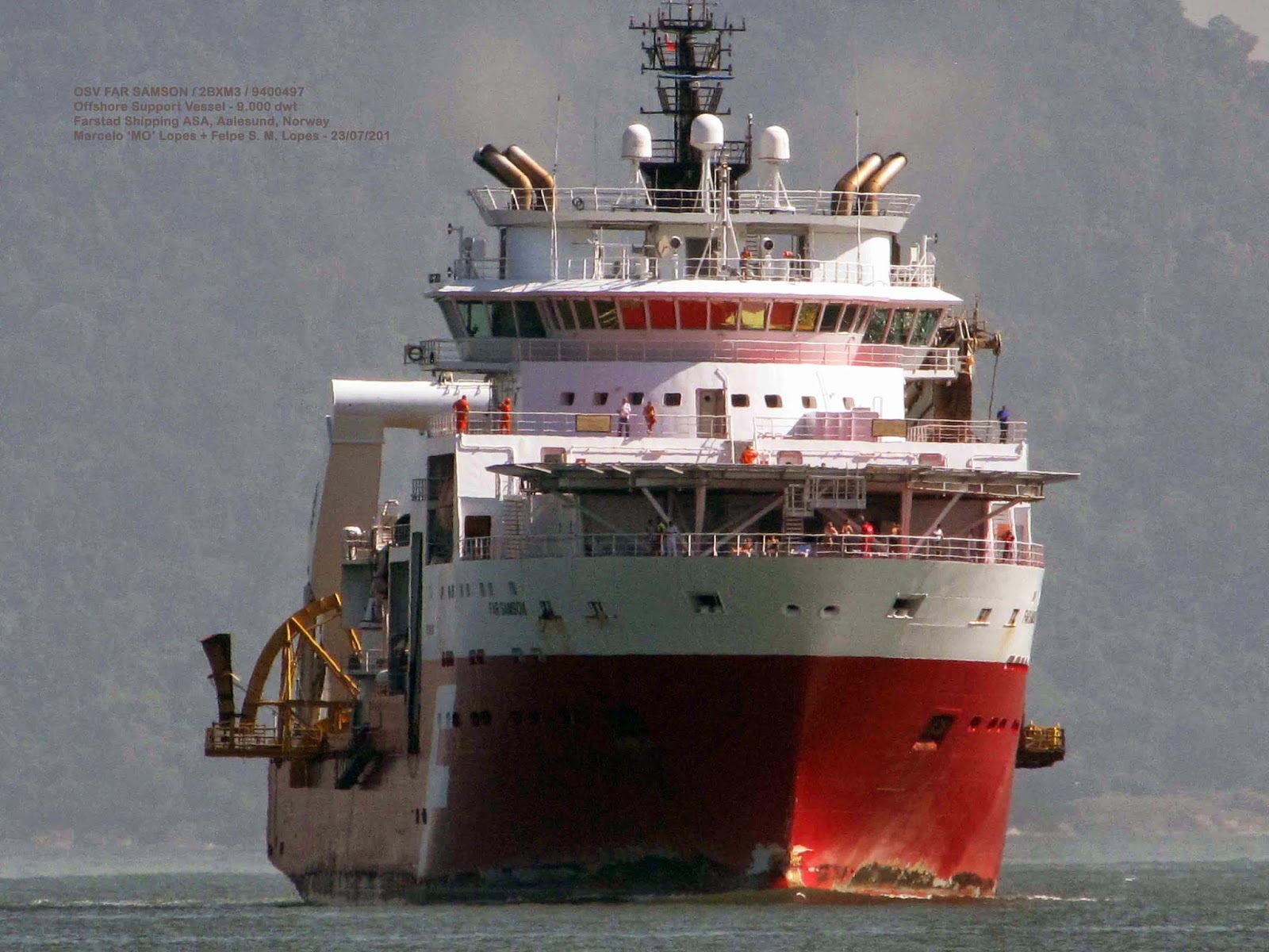 Santos Shiplovers: OSV Far Samson / 2BXM3 - Primeira escala no porto ...