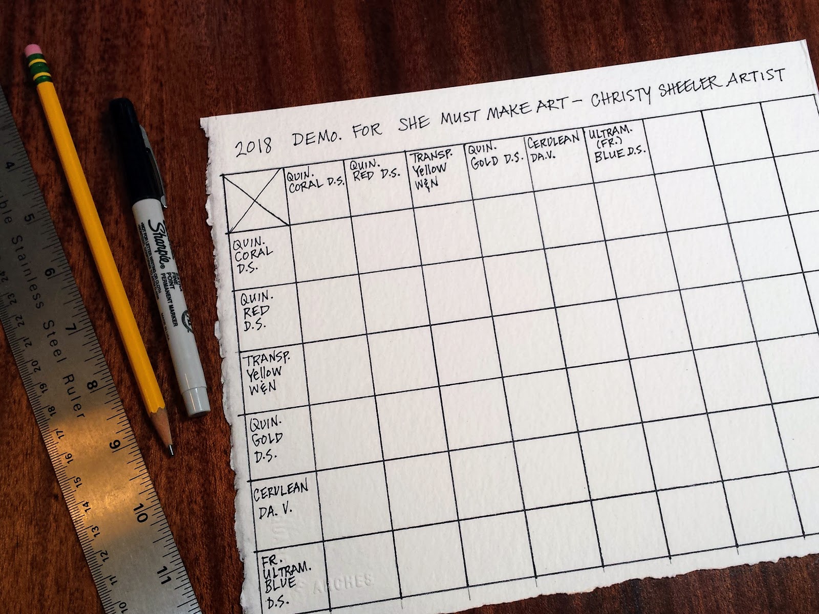 She Must Make Art : 5 Steps For Making Your Own Watercolor Mixing Grid