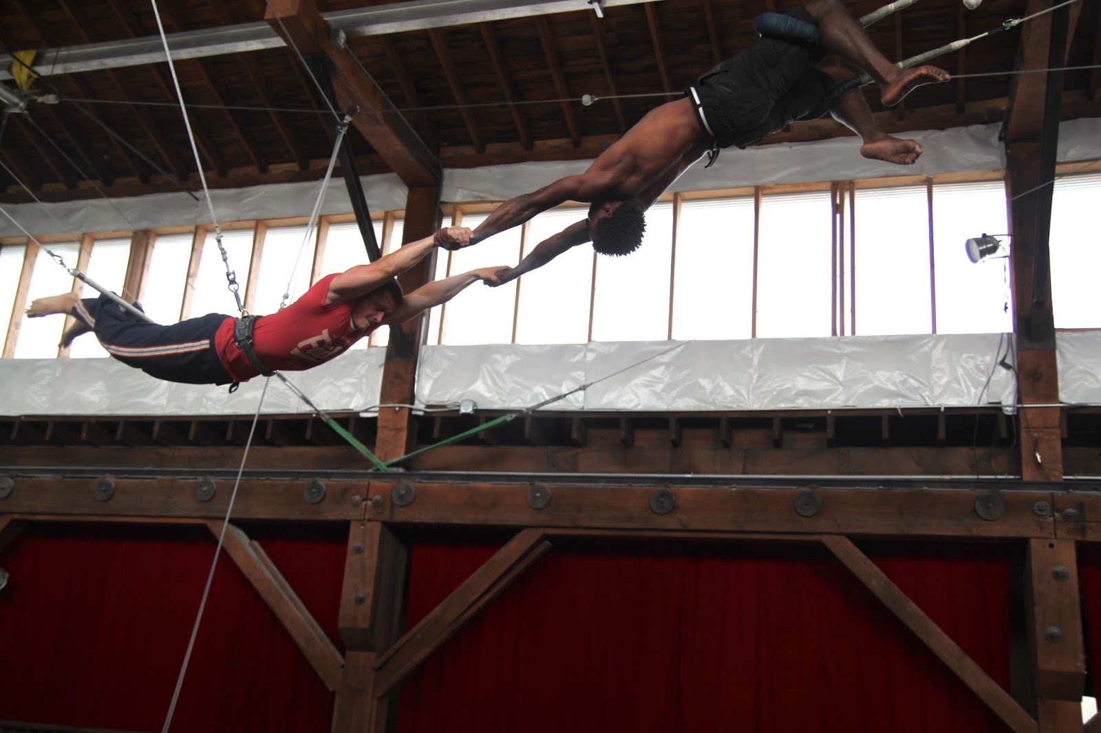 watch out for the woestmans: Trapeze Lessons
