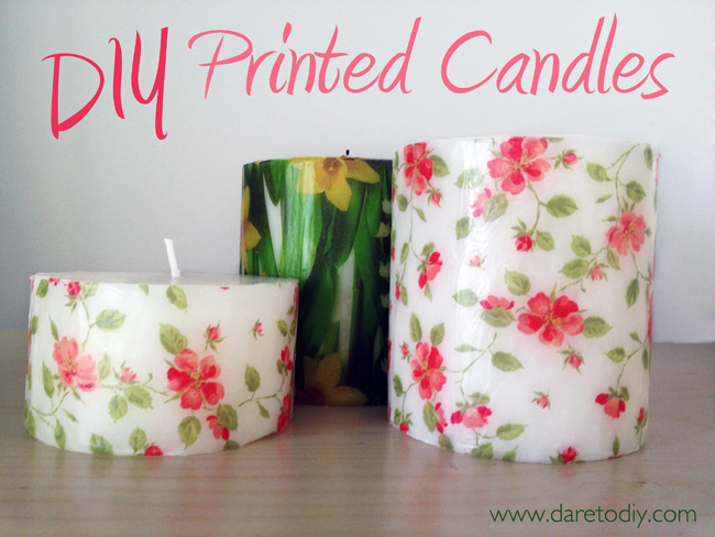 Dare to DIY in English: DIY Home: Printed paper Candles