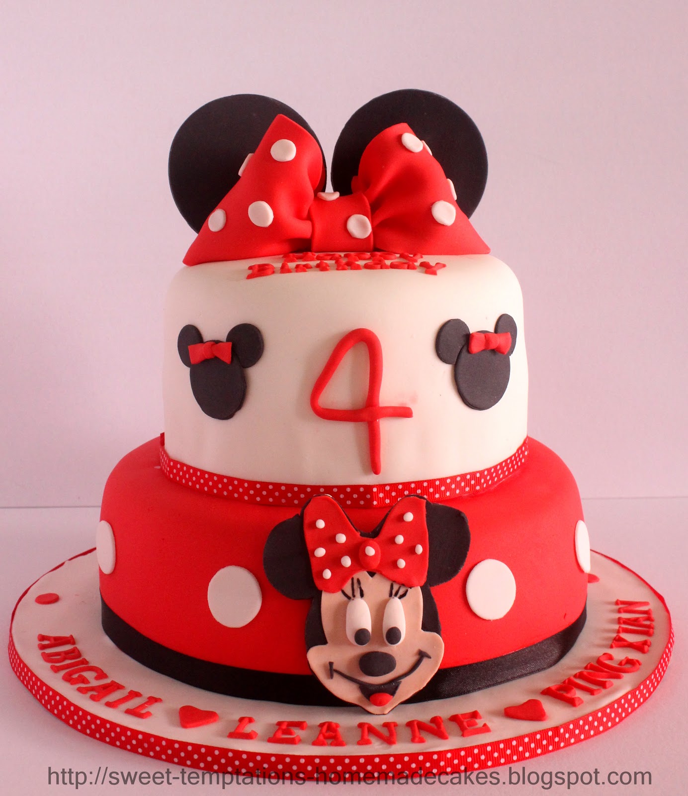 Sweet Temptations Homemade Cakes & Pastry: 2 tier Minnie Mouse Cake