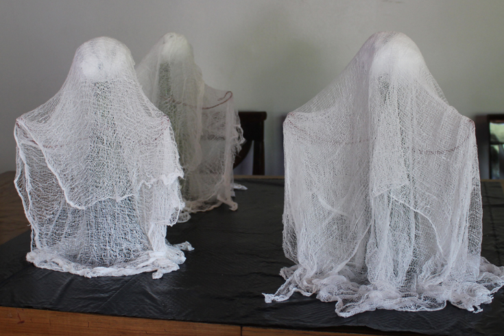 Spooky Cheesecloth Ghosts!