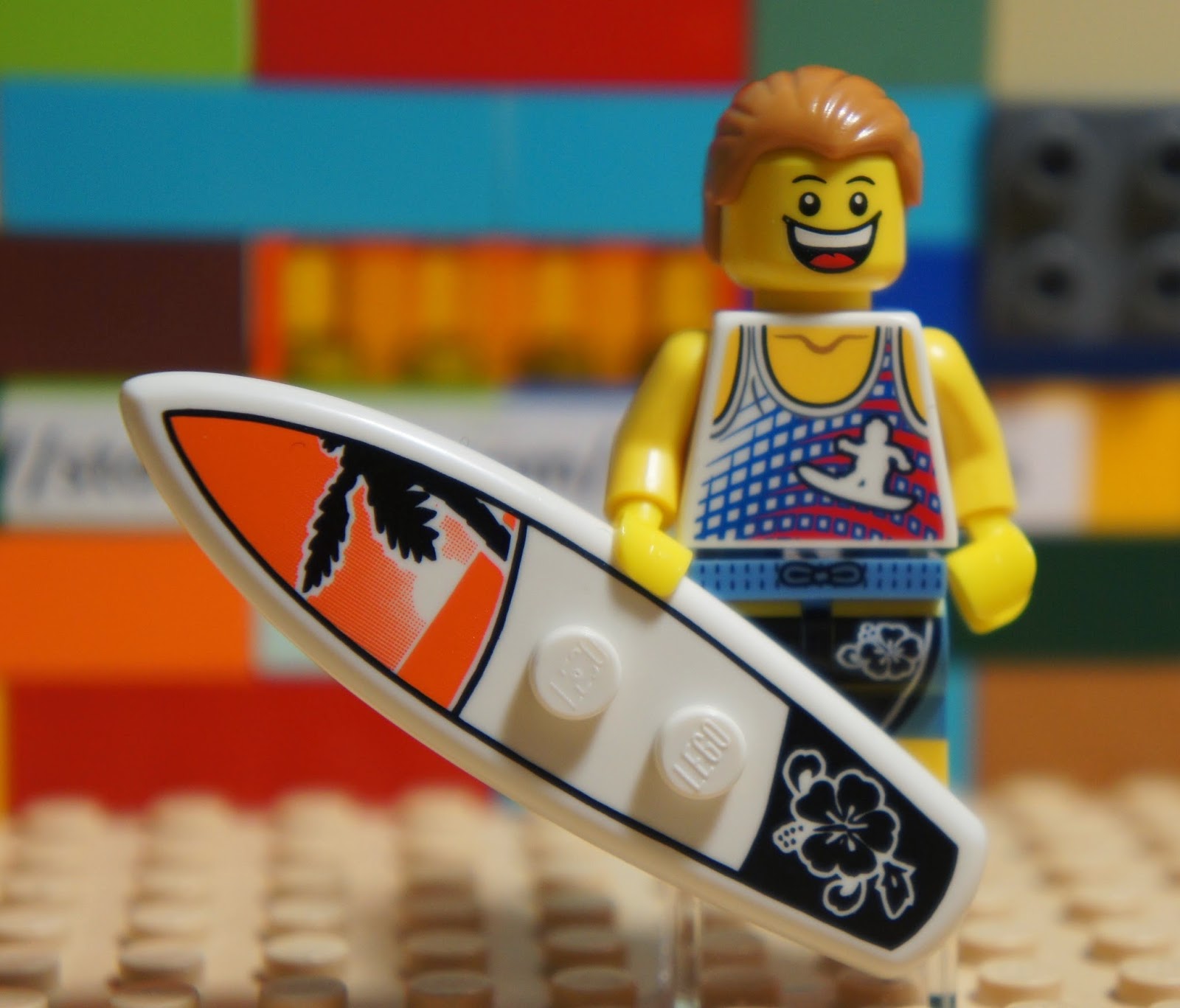 LEGO Guy Man SURFER DUDE Swimmer Minifigure Beach City Ocean Sea ...