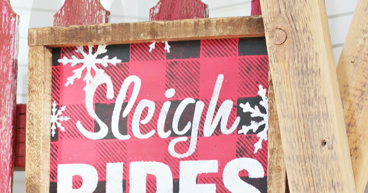 Beyond The Picket Fence: Stencil a Rustic Sign for Christmas