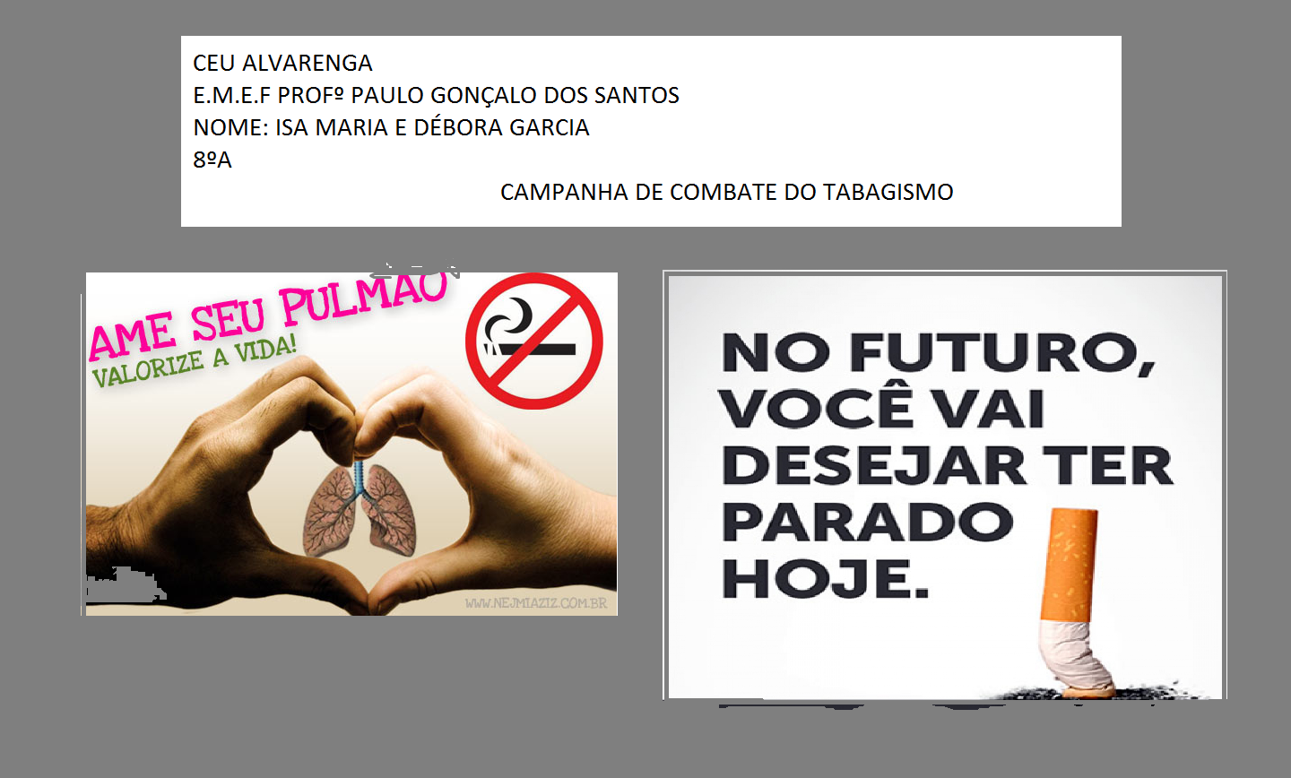 Campanha de combate ao Tabagismo