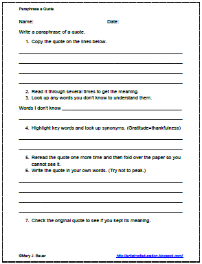 Artistry of Education: Paraphrase a Quote and New Release