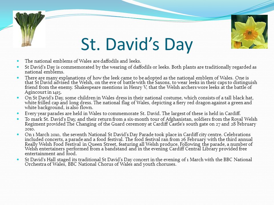 .: St. David's Day