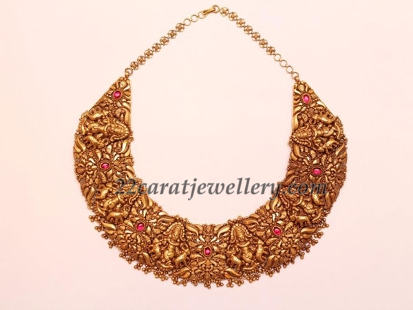Gold Krishna Necklace and Bangle - Jewellery Designs