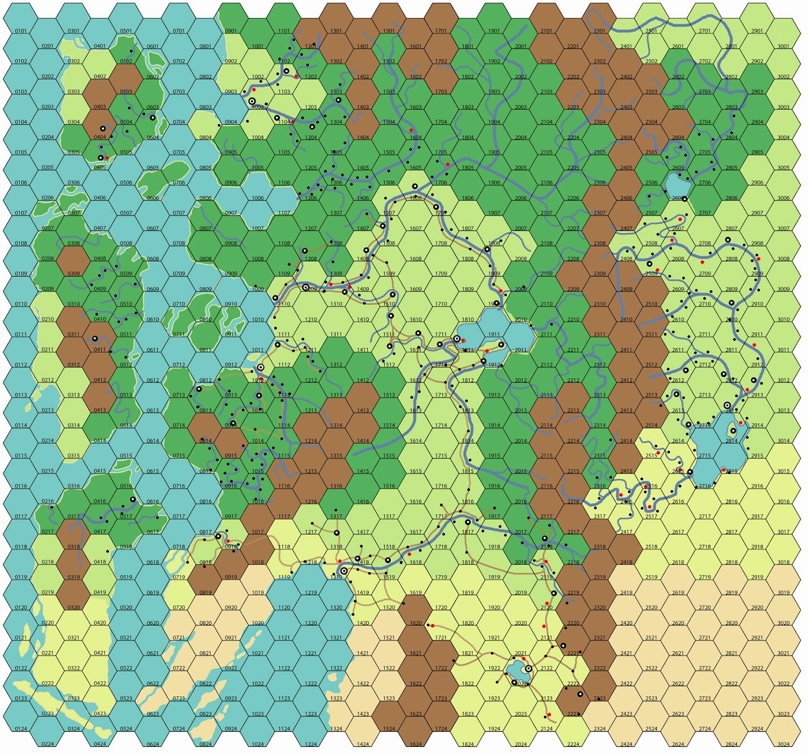 How can you add numbers to a hex grid? : mapmaking