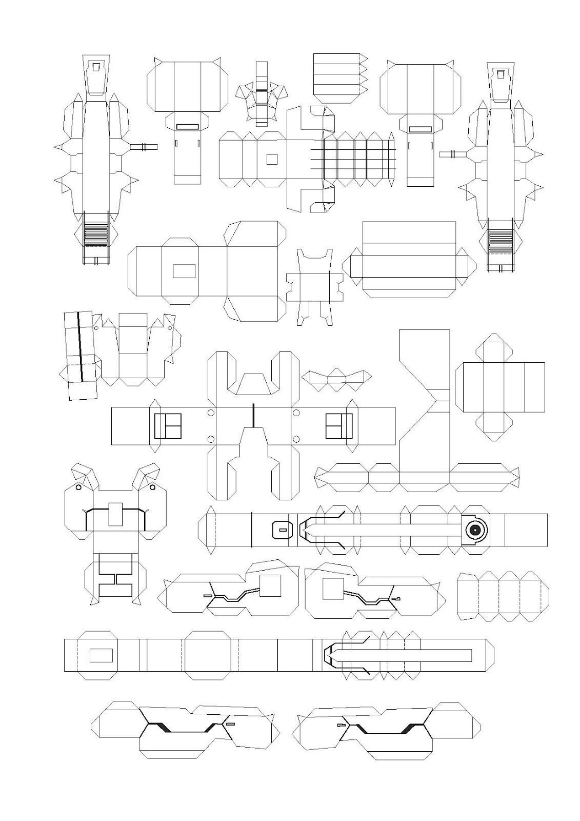 GN Sword III Papercraft with Template