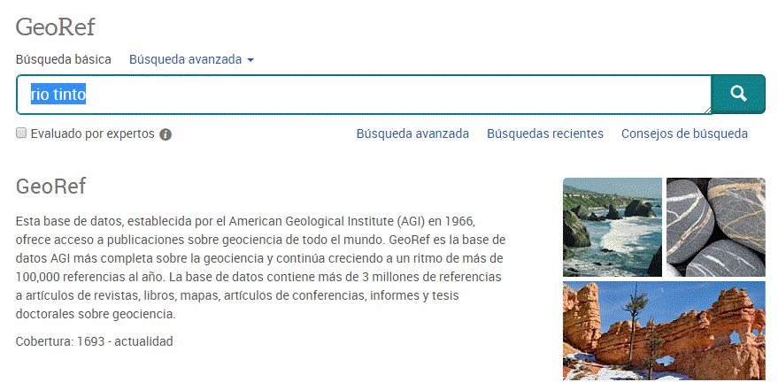 Recurso-e destacado: GeoRef ~ CanalBiblos: blog de la Biblioteca de la ...