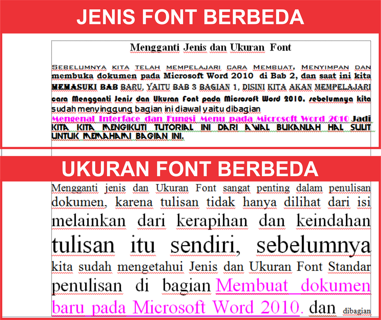 # 3.1 Mengganti Jenis dan Ukuran Font pada Microsoft Word 2010 - Cupuoke