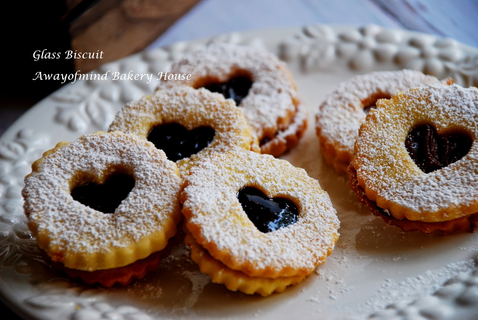 Awayofmind Bakery House: Jam Heart Cookies (Glass Biscuit)