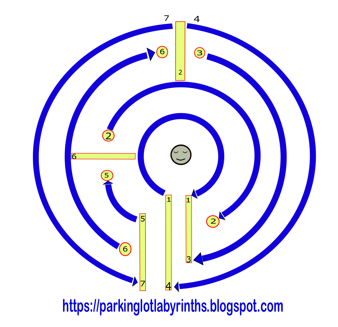 The 3 circuit Chartres Labyrinth (the "Petite Chartres")