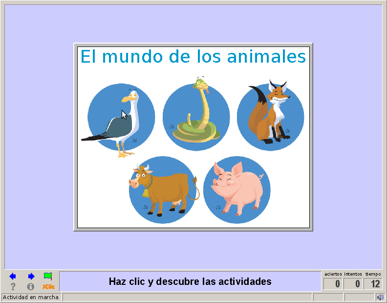 JClic-Las Acacias: Proyecto "El mundo de los animales"