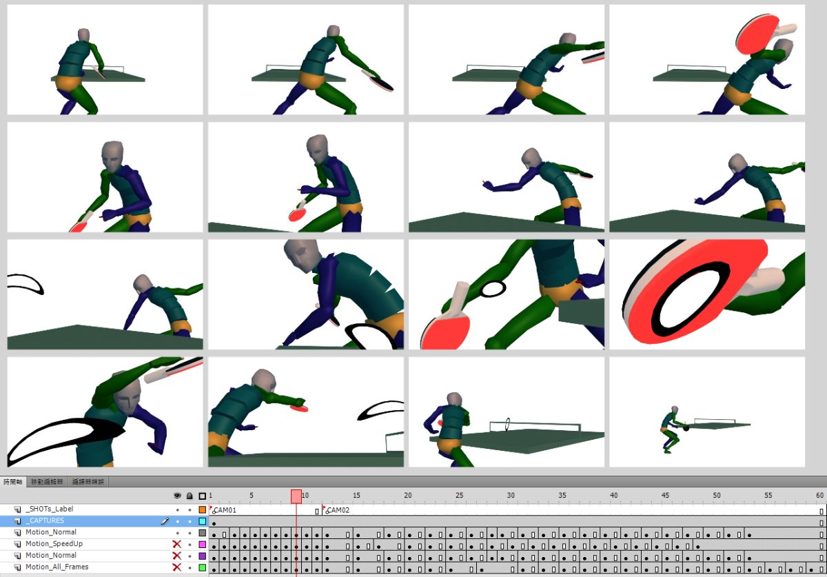Myer3d - 2d 動畫練習: [3D Animation Test] Table Tennis Forehand Sidespin 3D ...