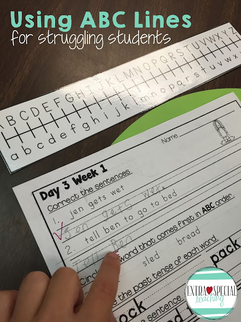 Using an ABC Line (freebie) - Owl-ways Be Inspired