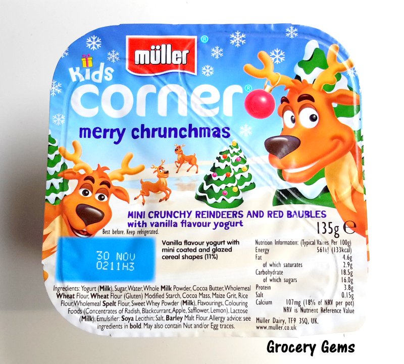Grocery Gems: Review: Müller Kids Corner Merry Crunchmas Yogurts