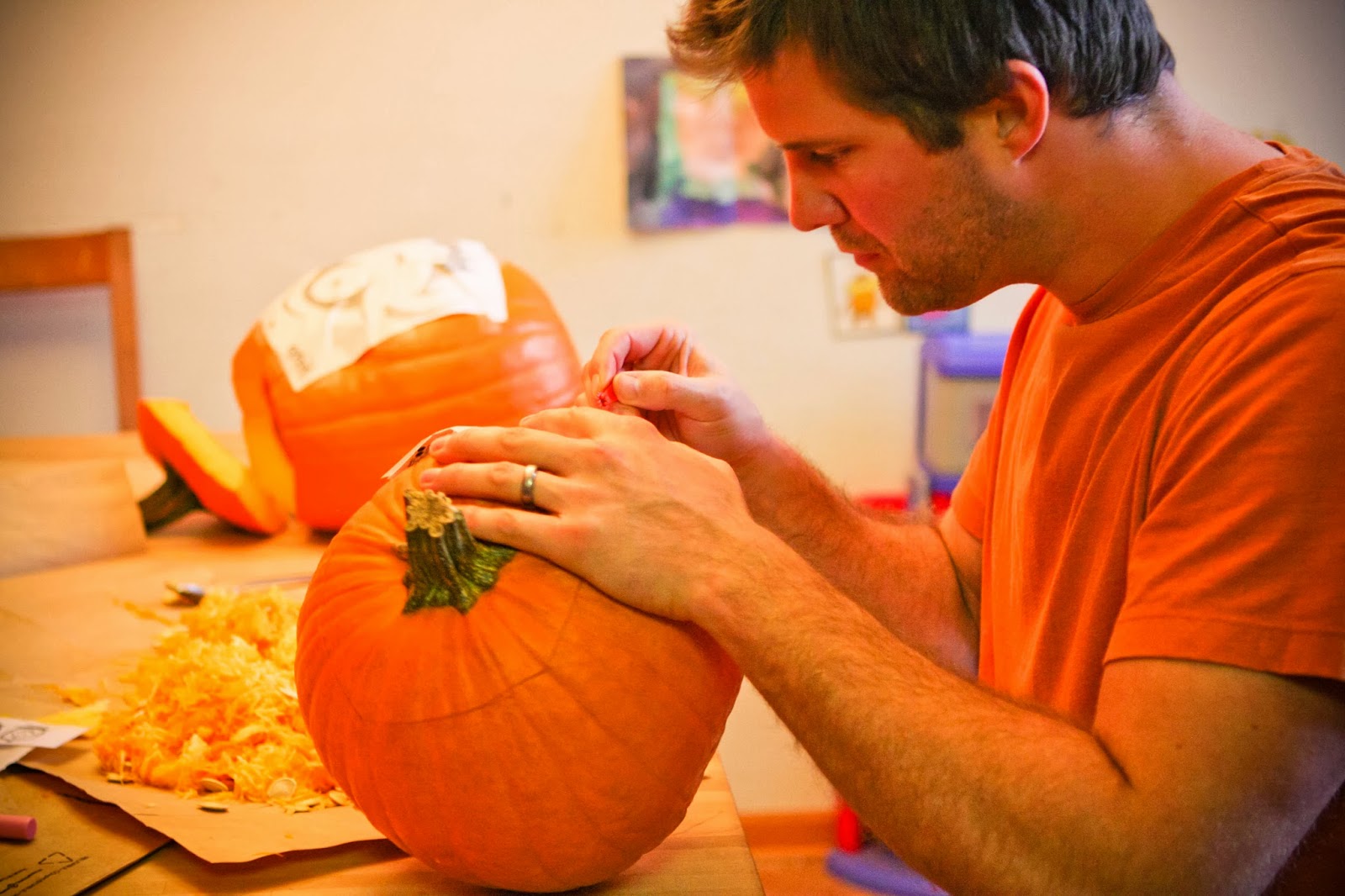 elijah & samson: Pumpkin carving 2013