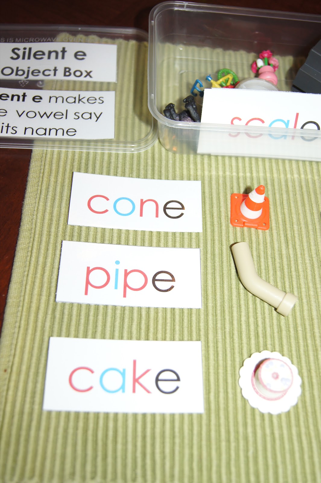Silent "e" Object Box Activity, Montessori Language At Home - "Making ...