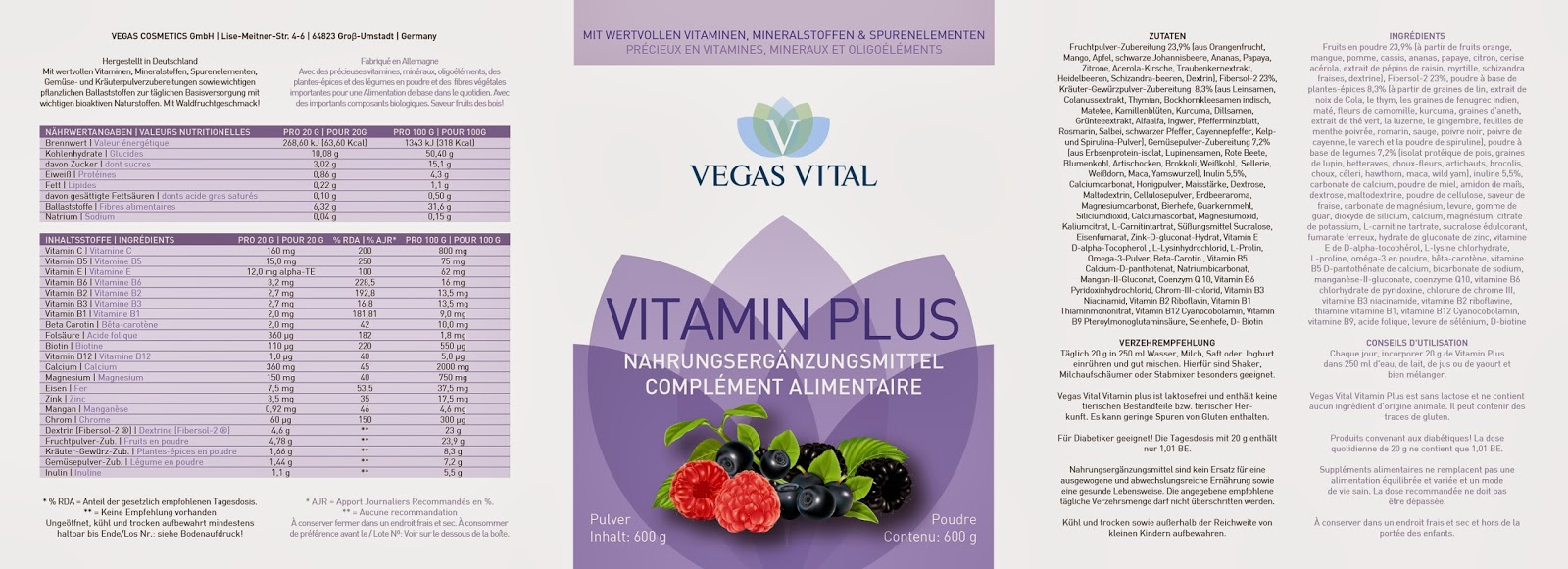 Vegas Cosmetics - Beautiful Emotion " international ": Vitamin Plus von ...