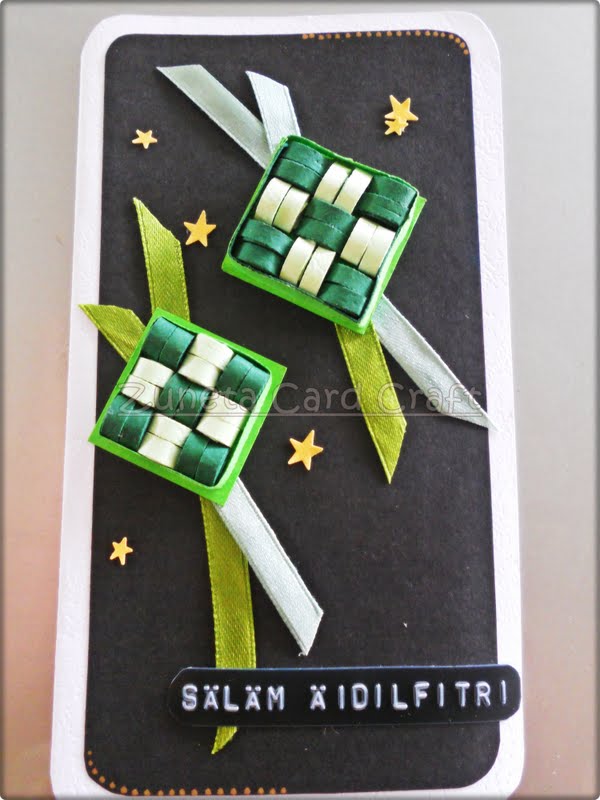 KAD 032 - KAD HARI RAYA - Ketupat { Comel Version } | Zuneta Card Craft