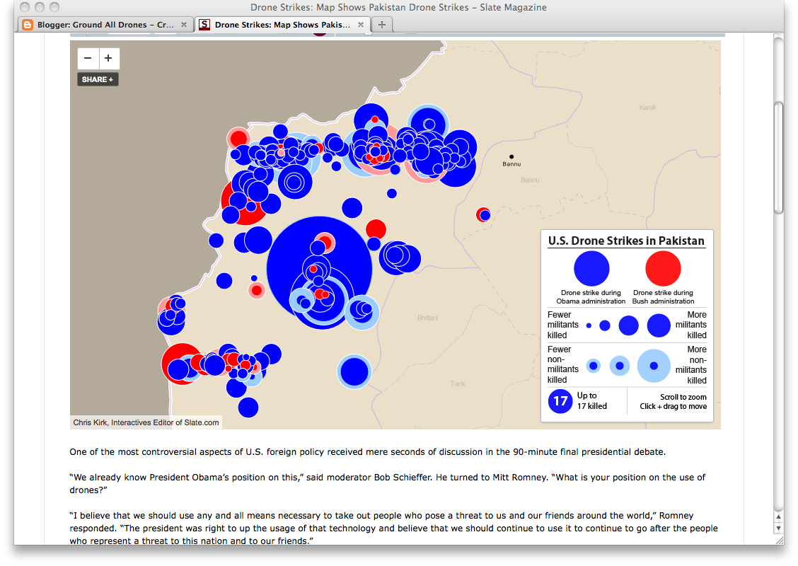 Ground All Drones: Drones Strikes Map