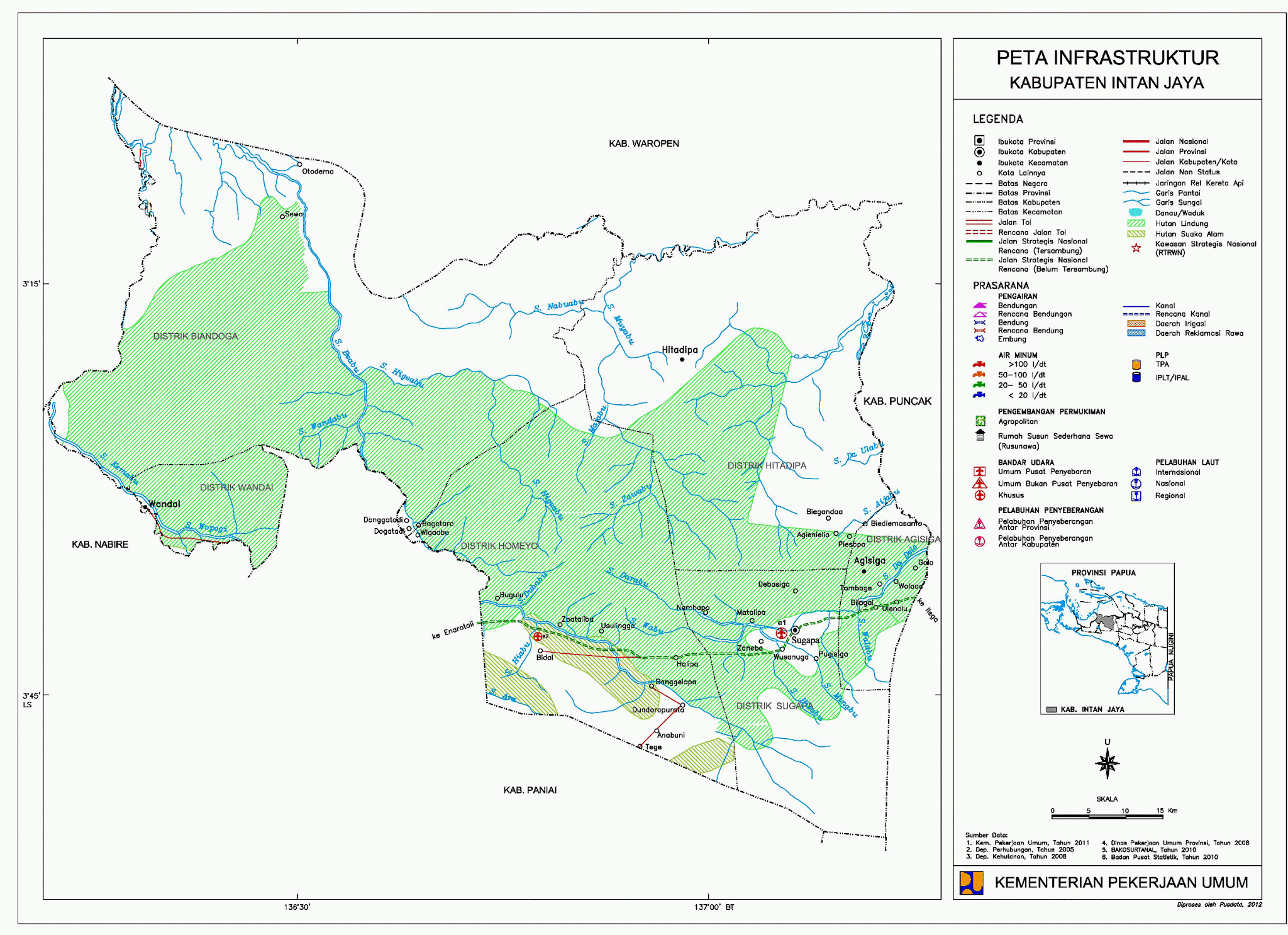 Peta Kabupaten Intan Jaya